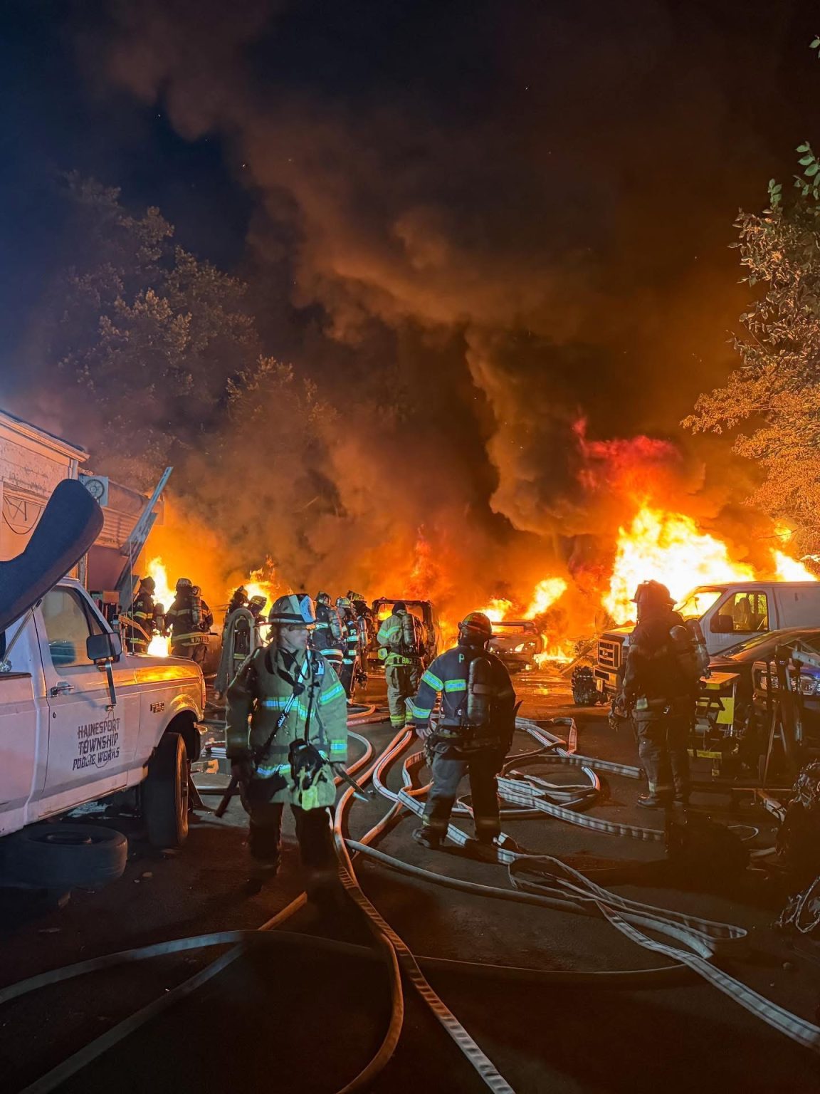 ENGINE AND TRUCK RUN FIRE IN AUTO BODY SHOP - Kentland Volunteer Fire ...
